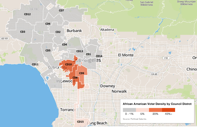 Mapping Mondays: African American Voters in Los Angeles